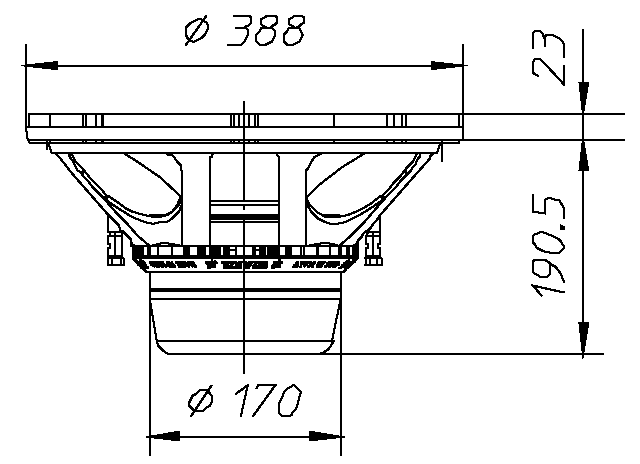 Ciare CSW8000 - 15″ Subwoofer 2x2Ω