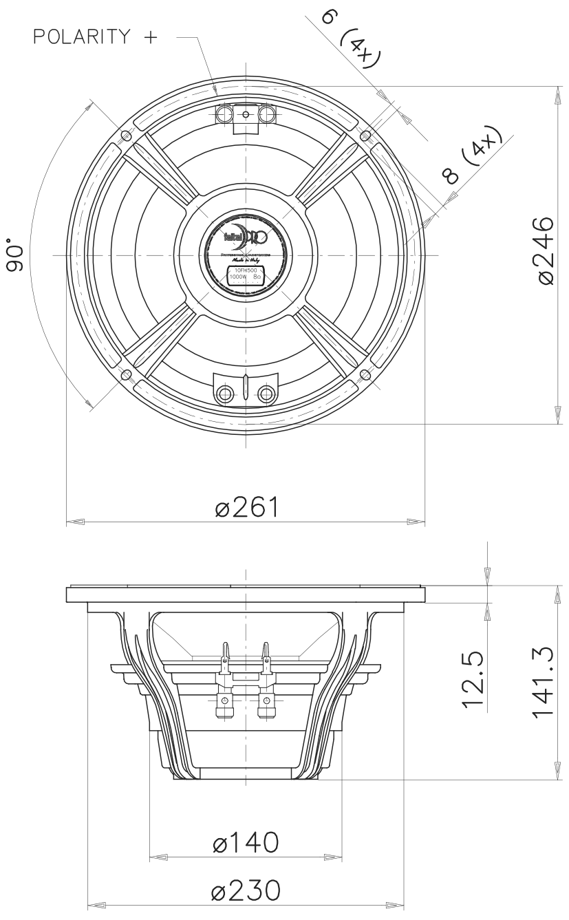 FaitalPRO 10FH500 4Ω - 10″ Subwoofer 4Ω